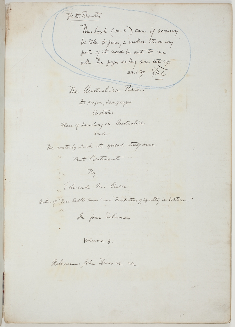 The Australian Race : its origins, languages, customs (Vol. 4) by ...